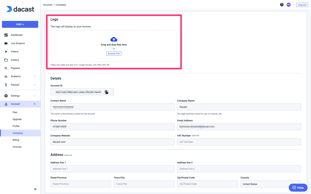 Can I Remove the Dacast Logo from My Streams on a Free Trial Account ...