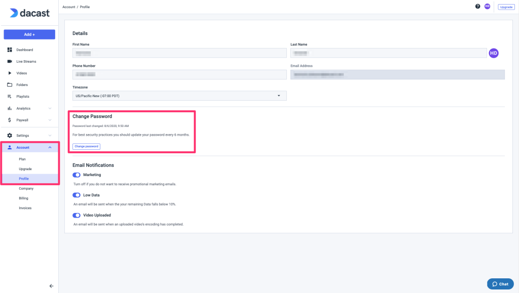 How Do I Change My Dacast Password? - Dacast
