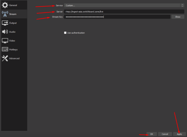How To Stream To Dacast Using Switchboard Live