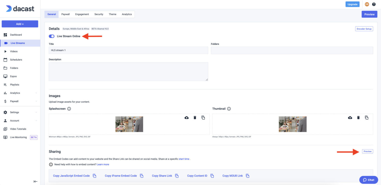 How To Stream To Dacast Using Switchboard Live