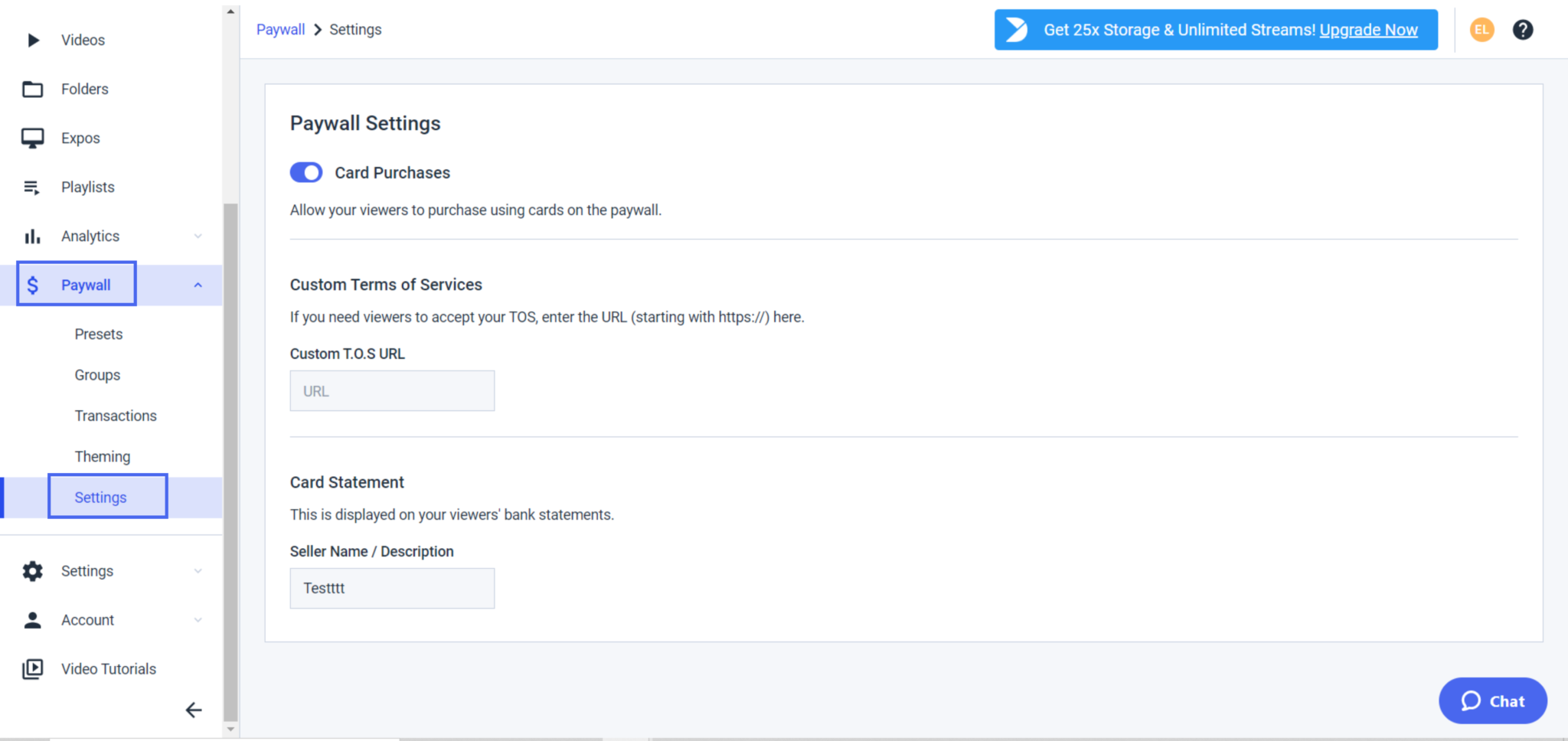 Configure Dacast Payment Settings in the New Video Platform - Dacast