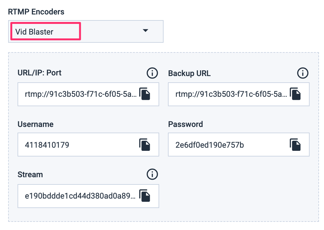 ¿Cómo transmito en Dacast utilizando VidBlasterX? | Dacast%.