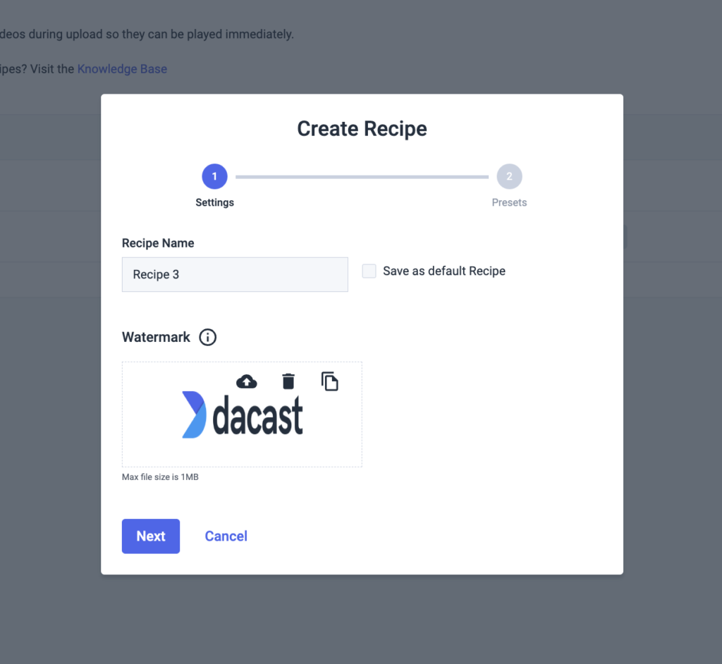 Walkthrough: Logo and Watermarking with Dacast