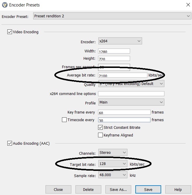 Wirecast Multi-Bitrates Settings Live Streaming Configuration | Dacast