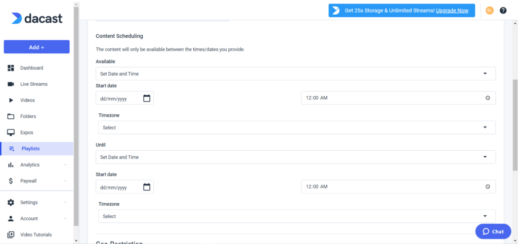 Creating a Video Playlist Channel on Dacast: A Walkthrough