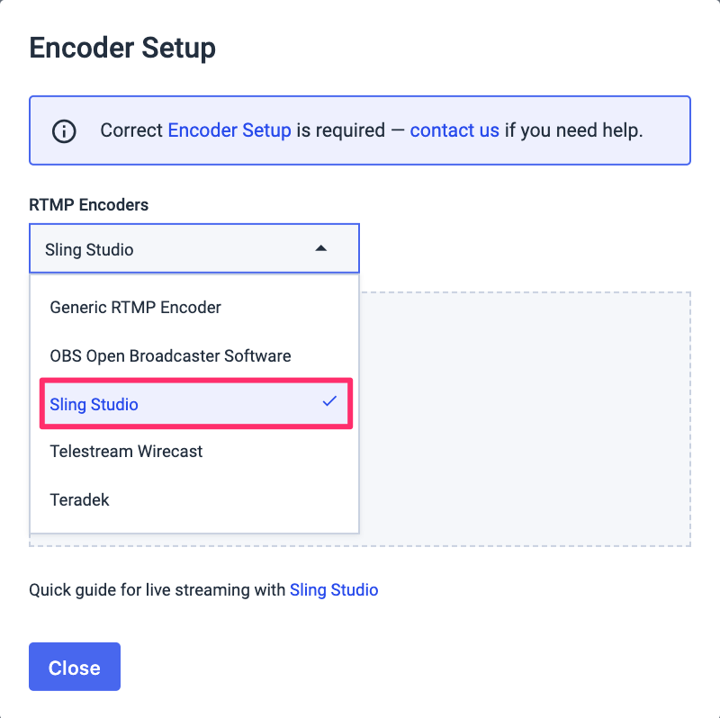 How to Use SlingStudio Encoder Software with Dacast - Dacast