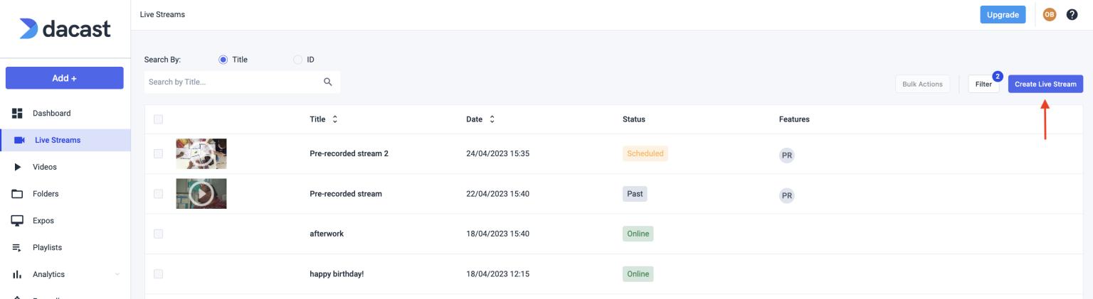 How To Use Dacast Browser-based Streaming (WebRTC) - Dacast