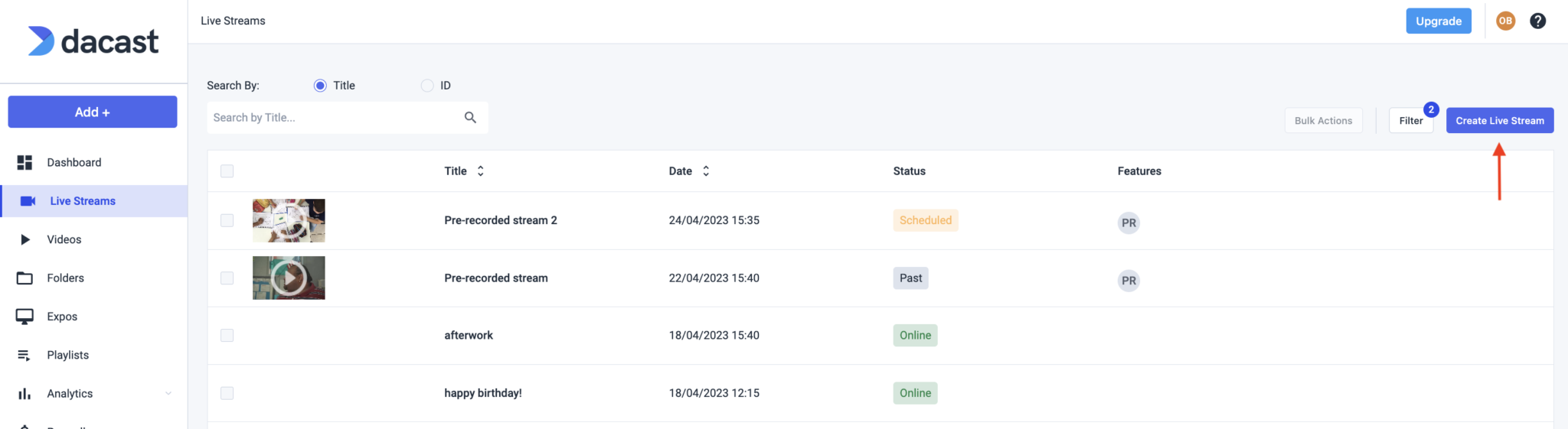 How To Use Dacast Browser-based Streaming (WebRTC) - Dacast