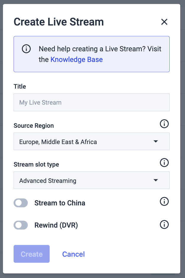 Type of channels Dacast Offers - Dacast