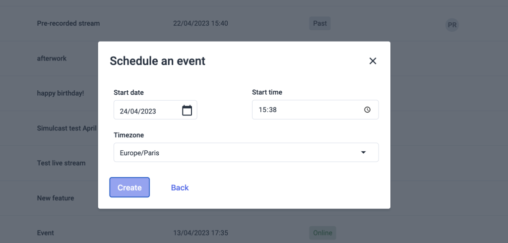 VOD To Live - Dacast
