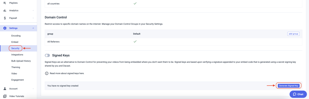 How to use Dacast Signed Keys? - Dacast
