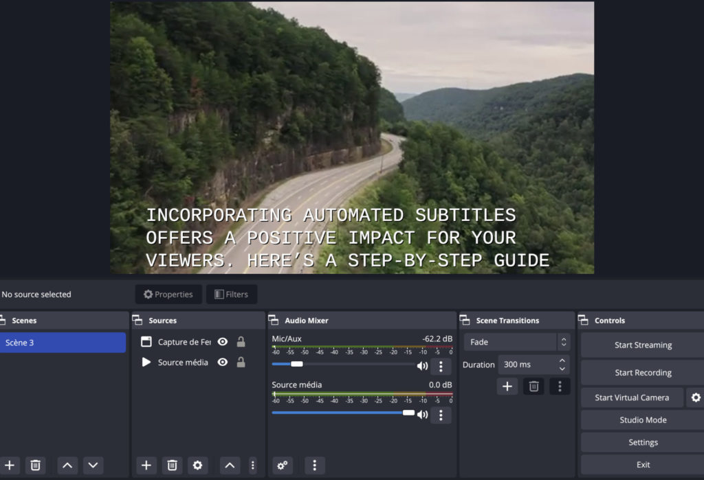 Set up automated subtitles with OBS for Live Streaming