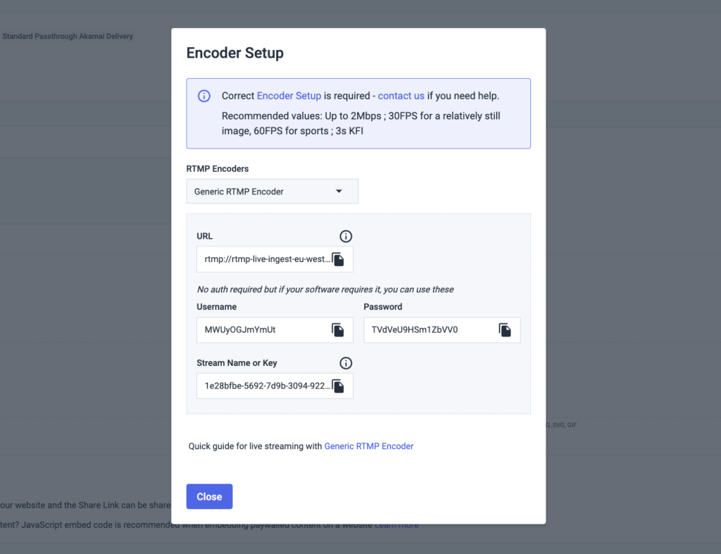 Walkthrough: Encoder Setup Guide | Dacast