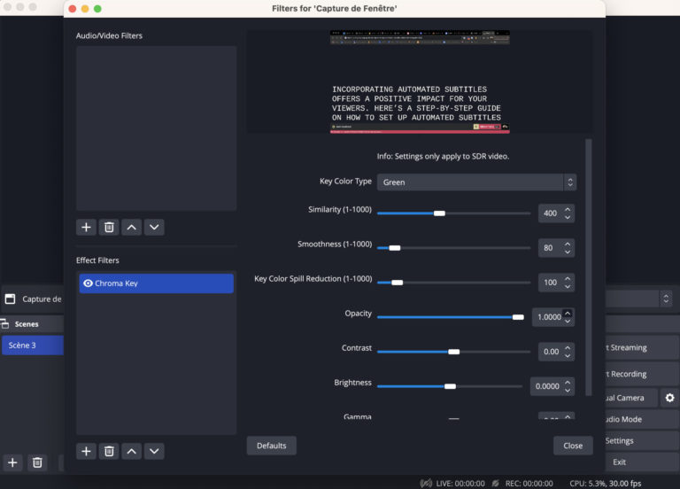 Set up automated subtitles with OBS for Live Streaming
