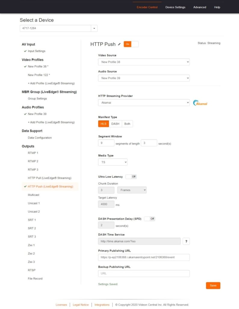 Setting Up HLS Streaming using Videon EdgeCaster Hardware Encoder with Dacast (Windows & Mac ...