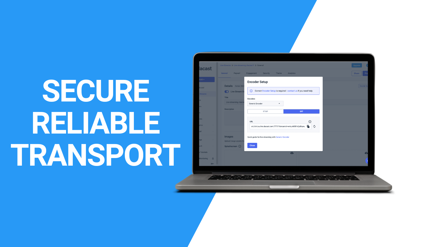 SRT Ingest on Dacast: What It Is, How It Works, and How to Use It